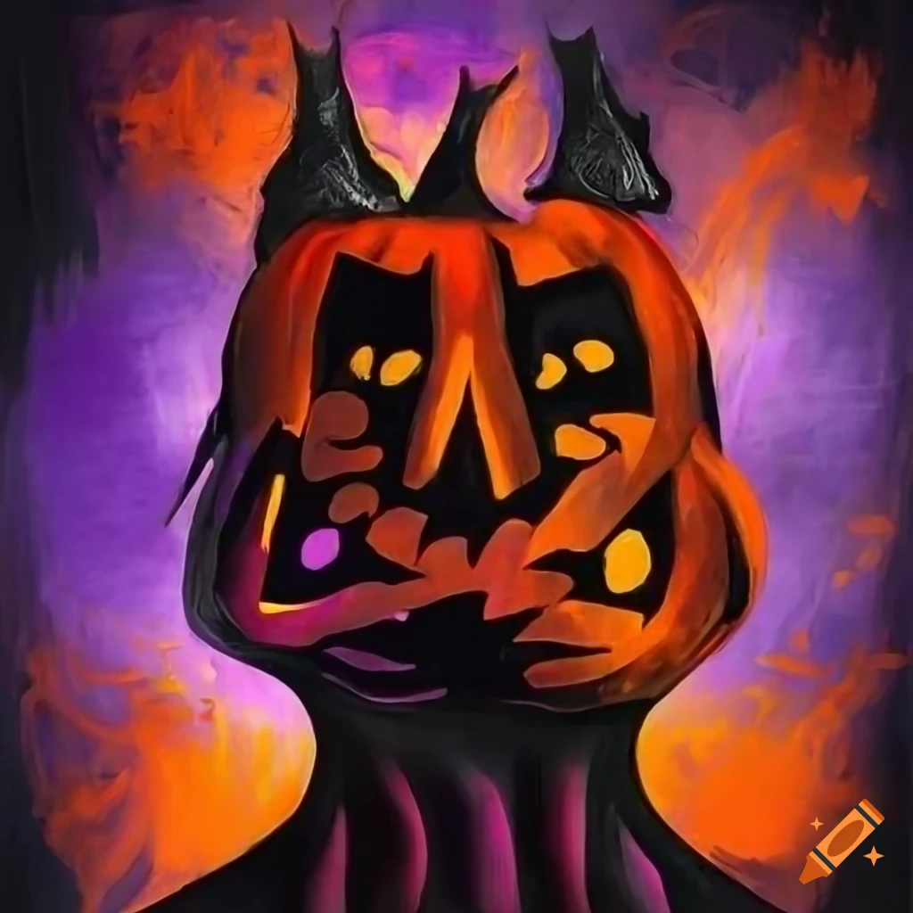 Halloween abstract art on Craiyon