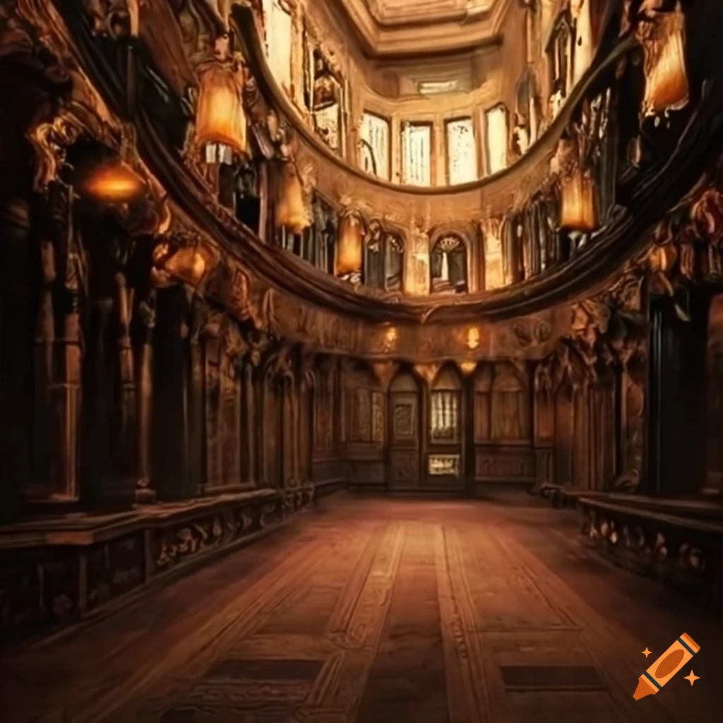 An enchanting room of requirement empty from harry potter