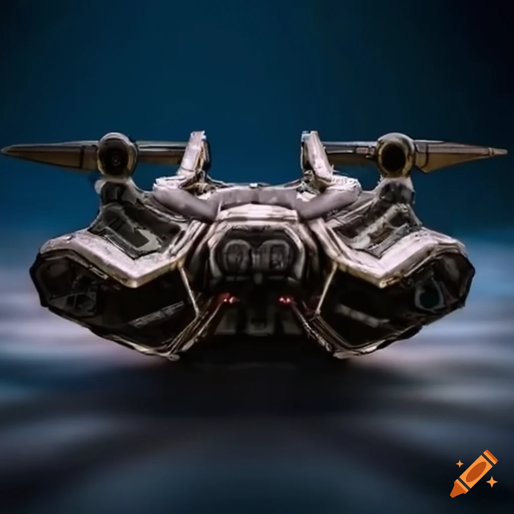 Super realistic sci-fi flying vehicle on Craiyon