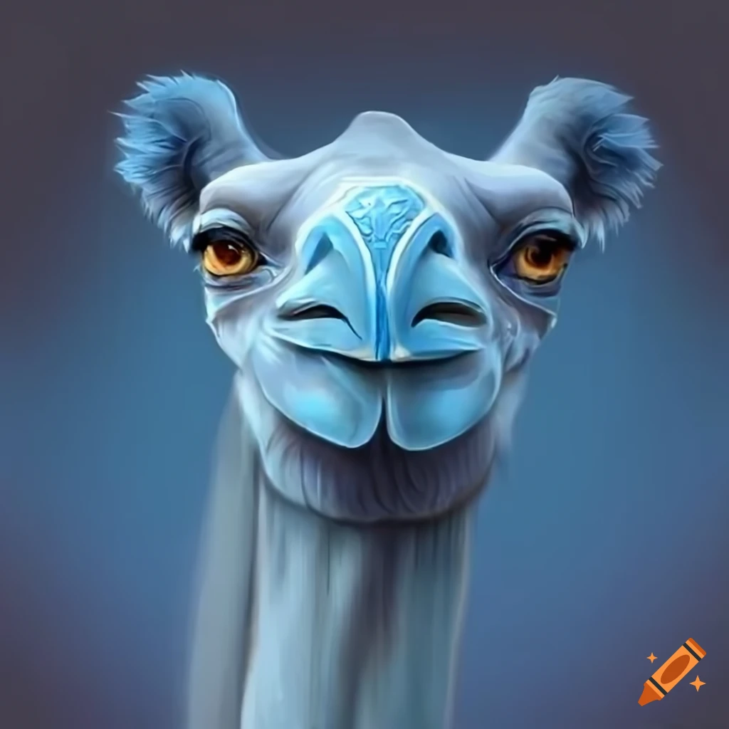 Mage blue camel with gold eyes