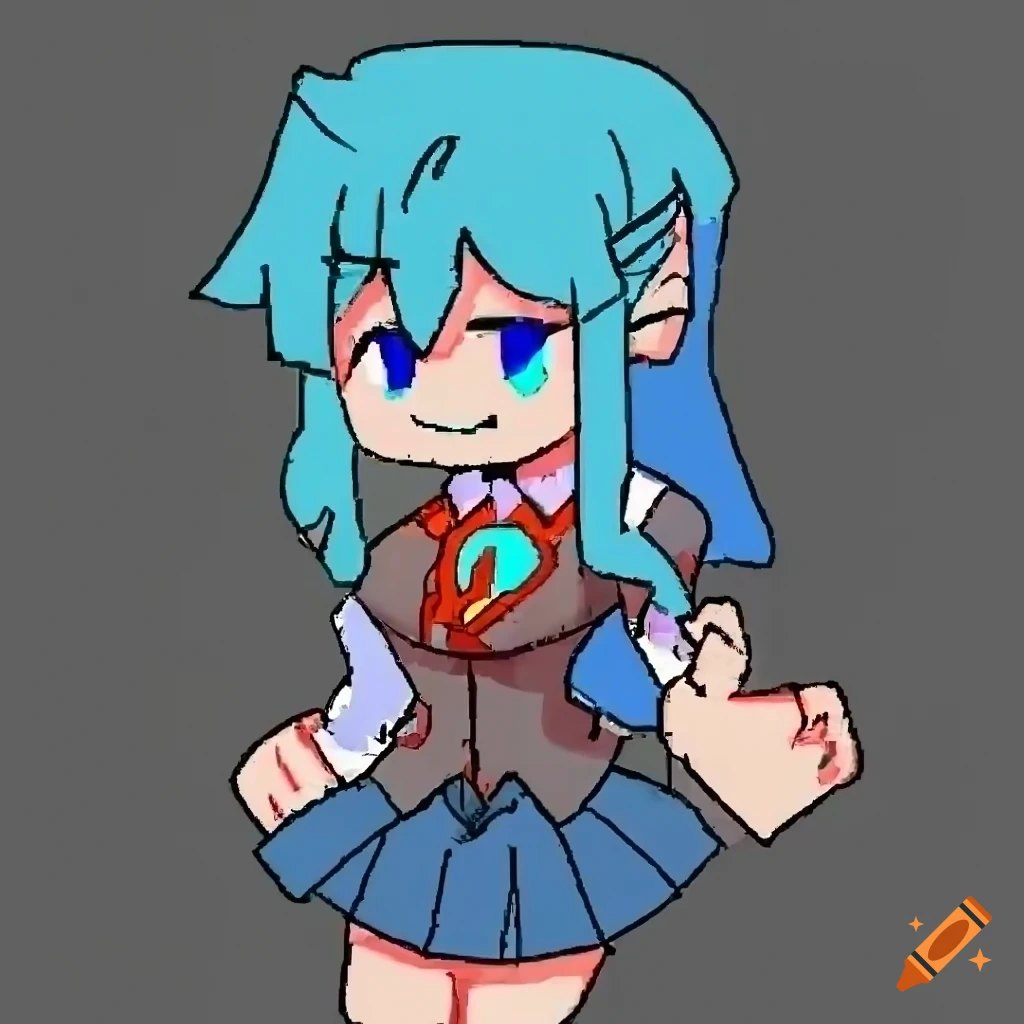 DDLC in FNF on Craiyon