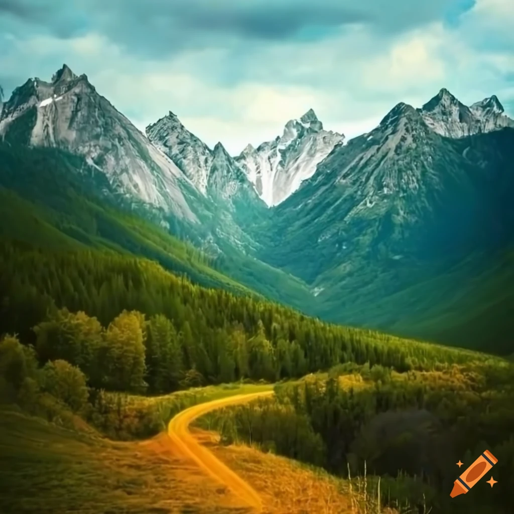 Trees Sharp Mountain