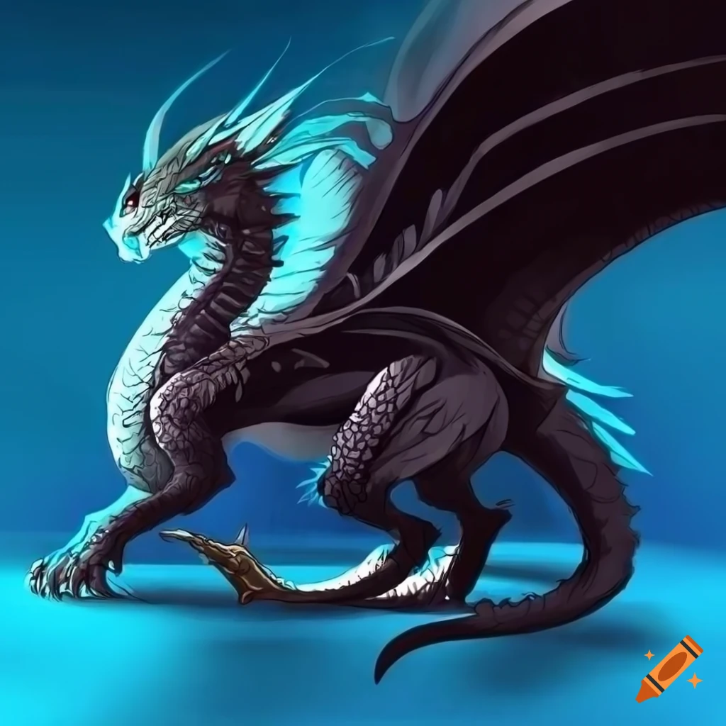 Dragon full body concept designs with side view, detailed illustrations ...