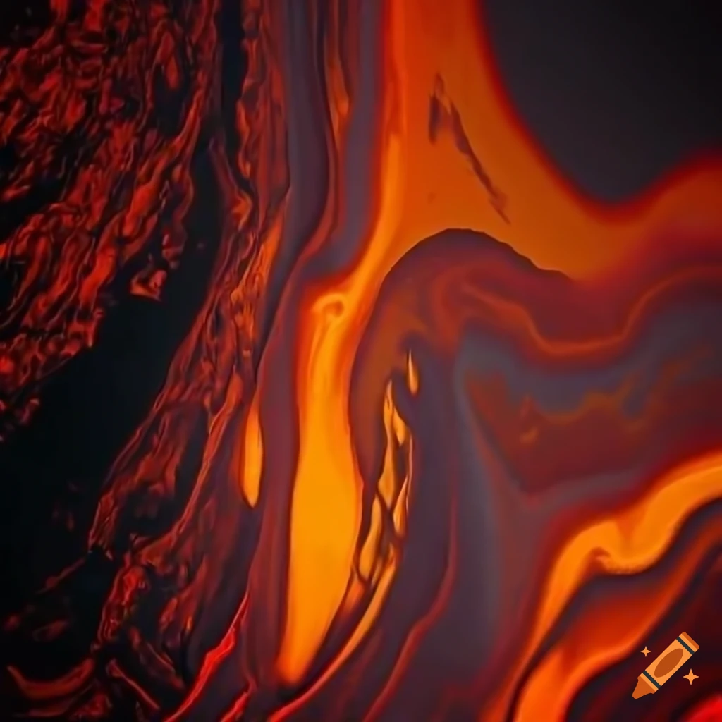 Magma flowing texture top down on Craiyon