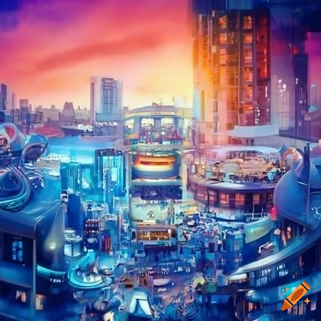 Japanese tokyo doraemon futuristic city on Craiyon