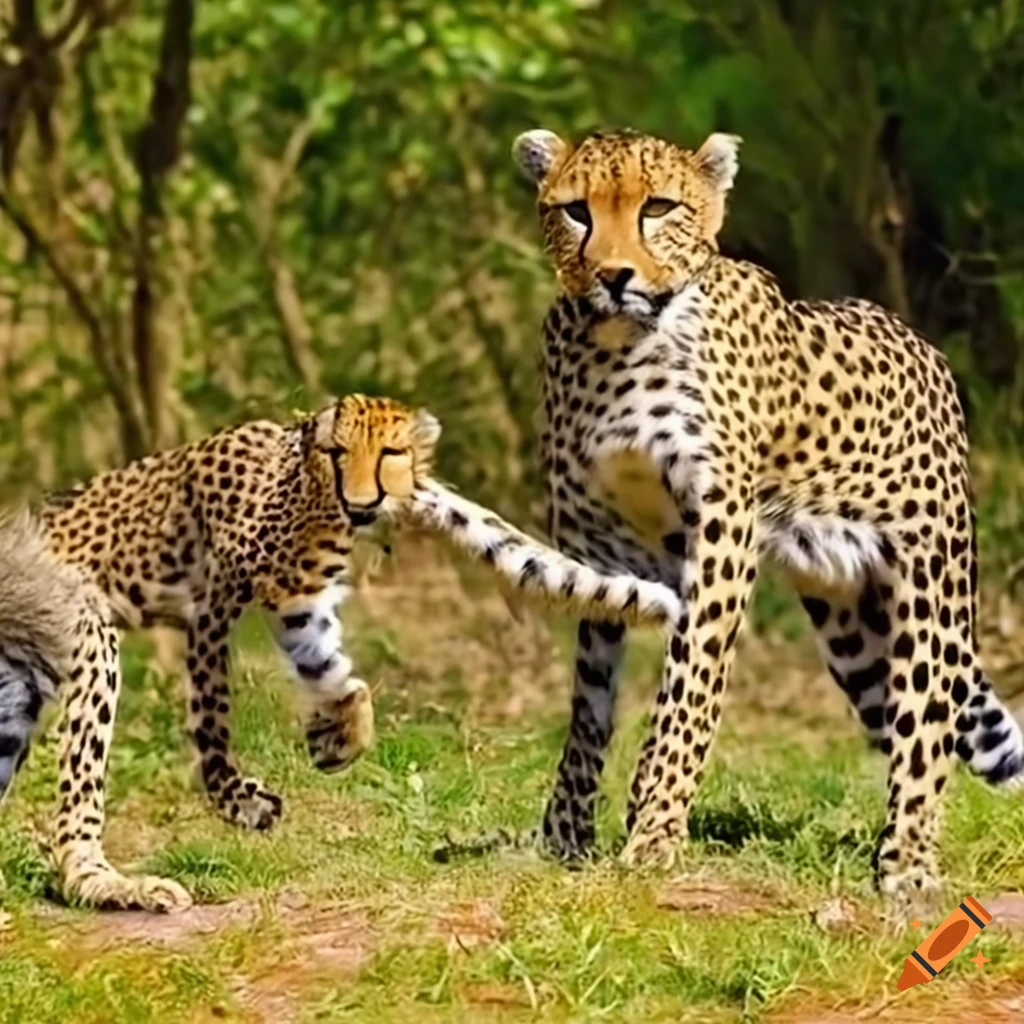 Leopard and gepard combined into one animal