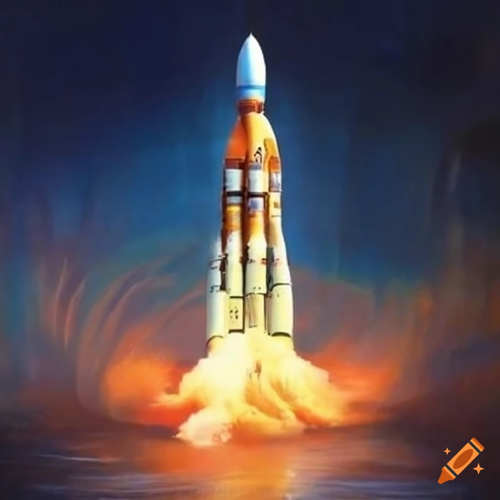 Rocket launch as it was painted by salvadore dali
