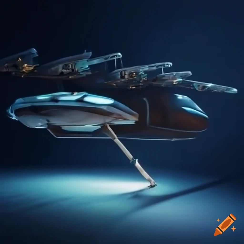 Super realistic sci-fi flying vehicle on Craiyon