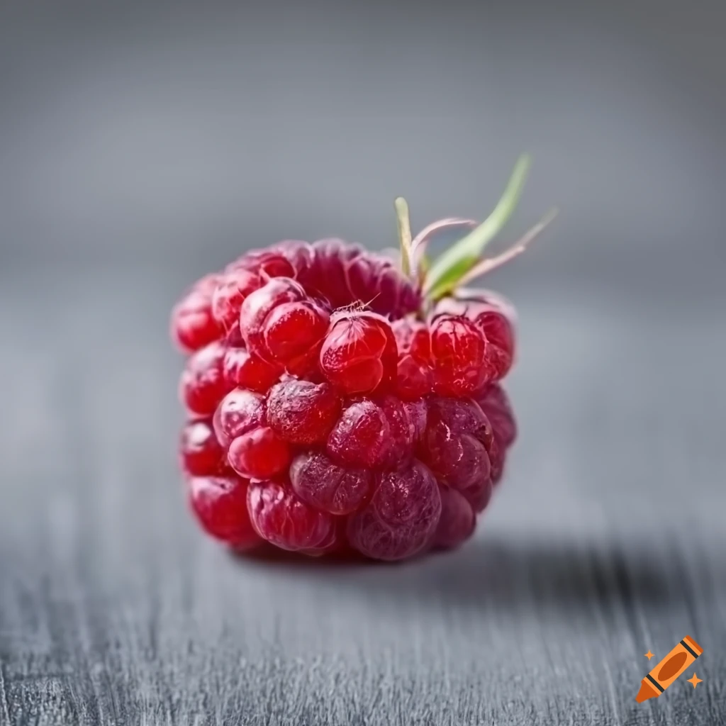 Raspberry on a white background on Craiyon