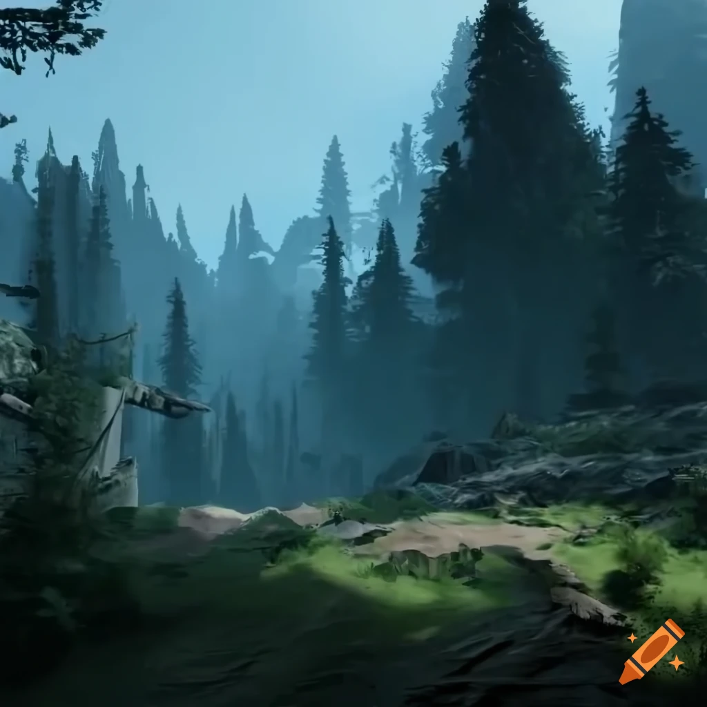 Realistic open-world environments on Craiyon