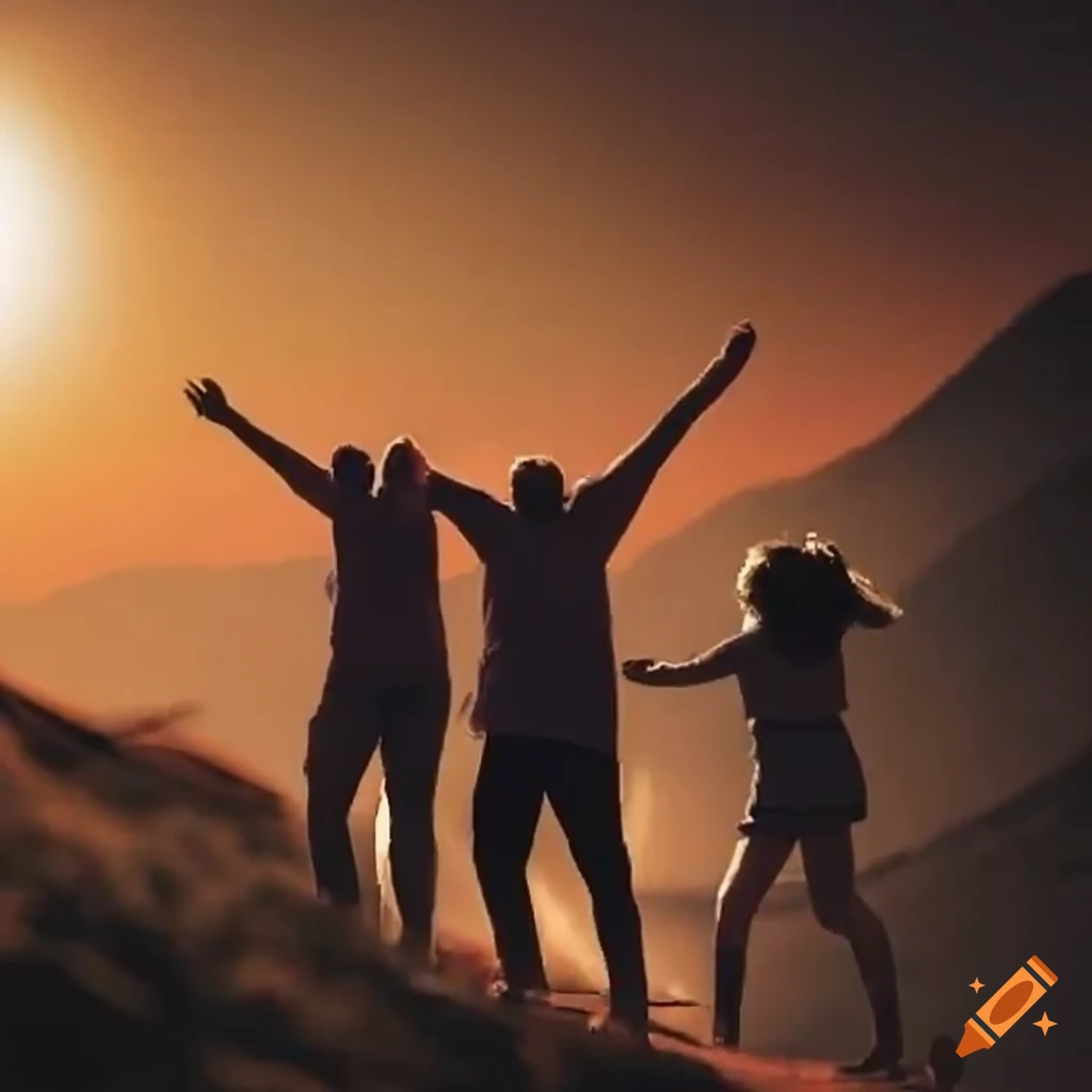 Hills people-walking laughing