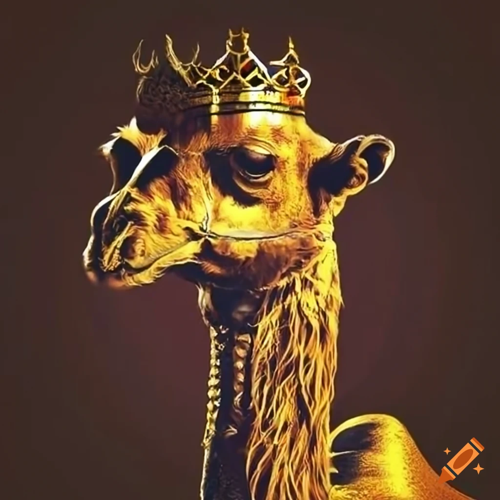 Golden camel king on Craiyon