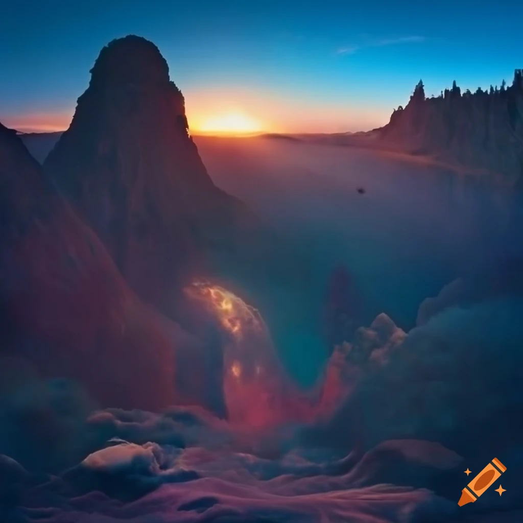 Alien landscape , realistic and natural, detailed full-color, hd ...