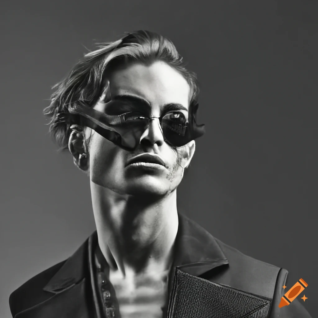 Damiano david chanel advertisment buzzcut on Craiyon