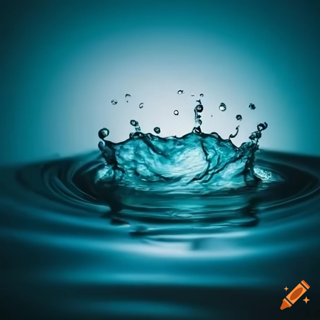 Water splash wave full view on Craiyon