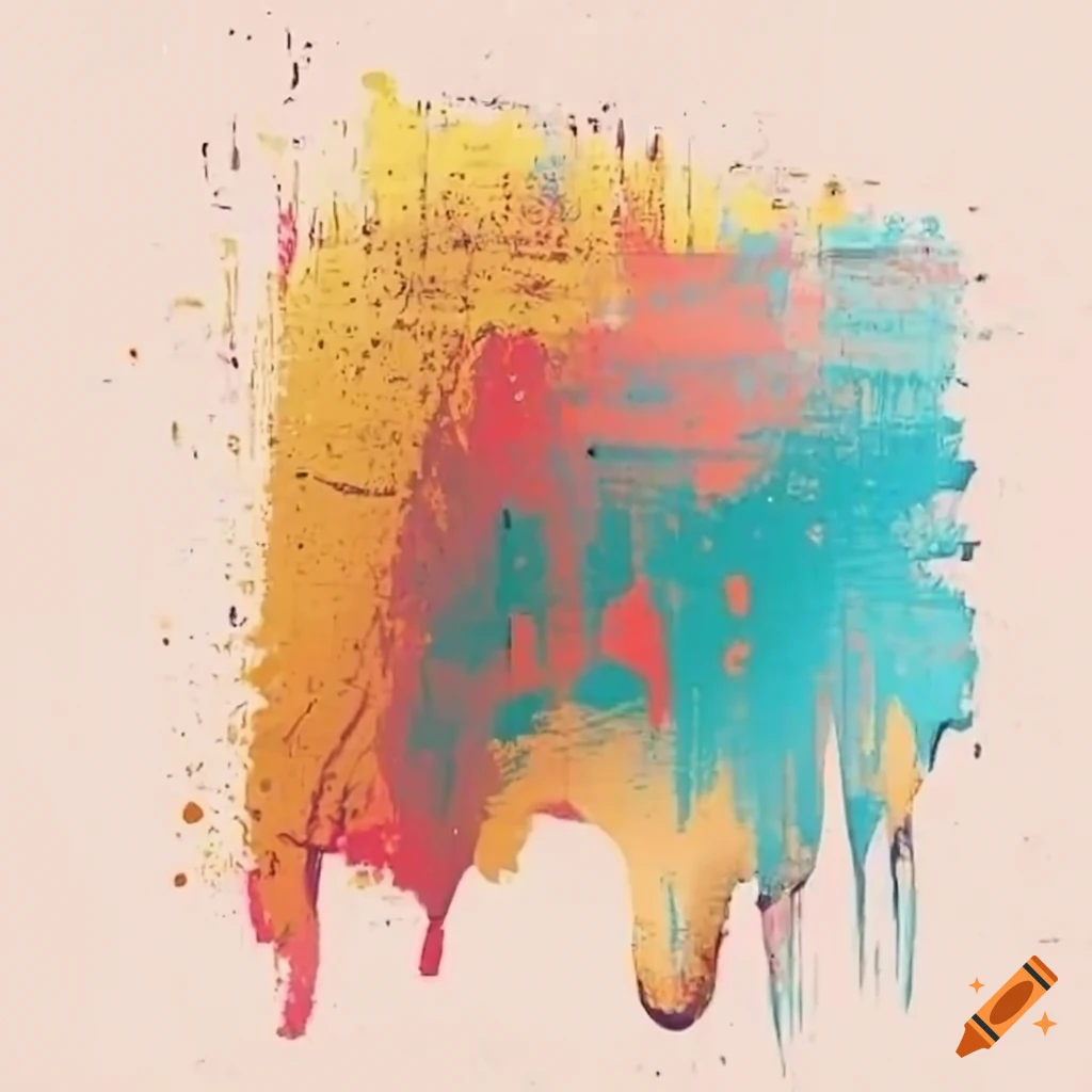 Distressed overlay textures, paint runs down a vertical wall
