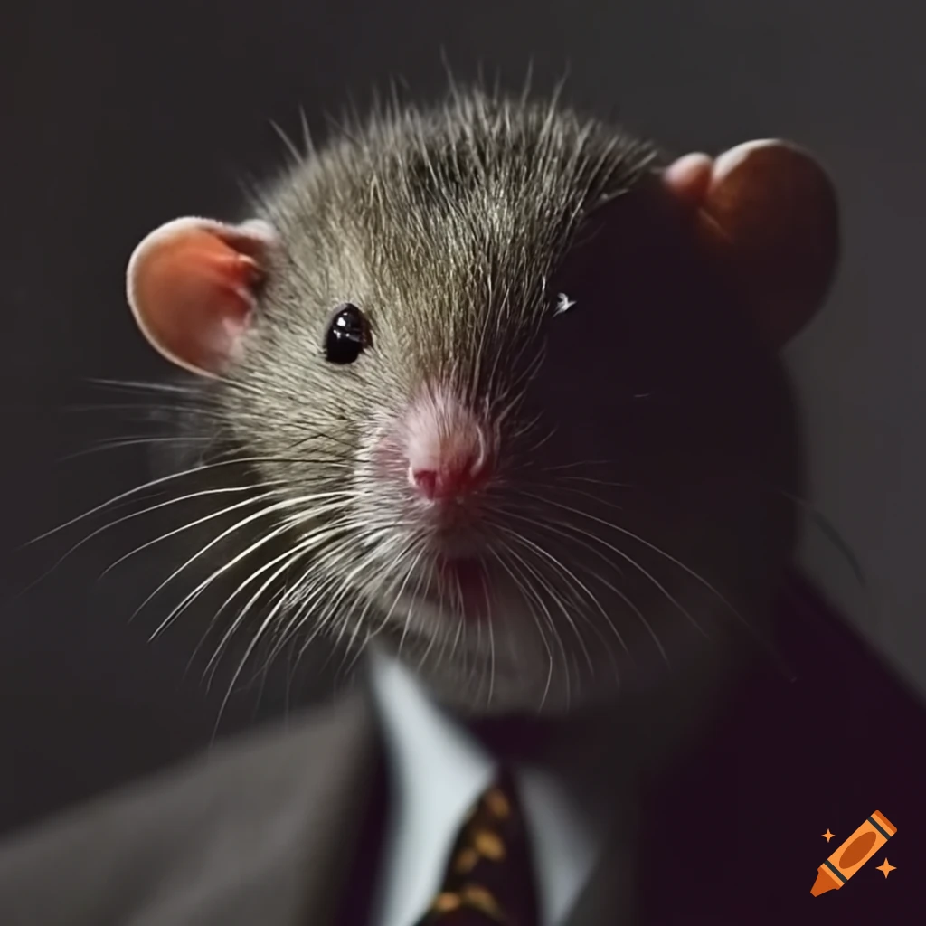 Rat in a suit on Craiyon