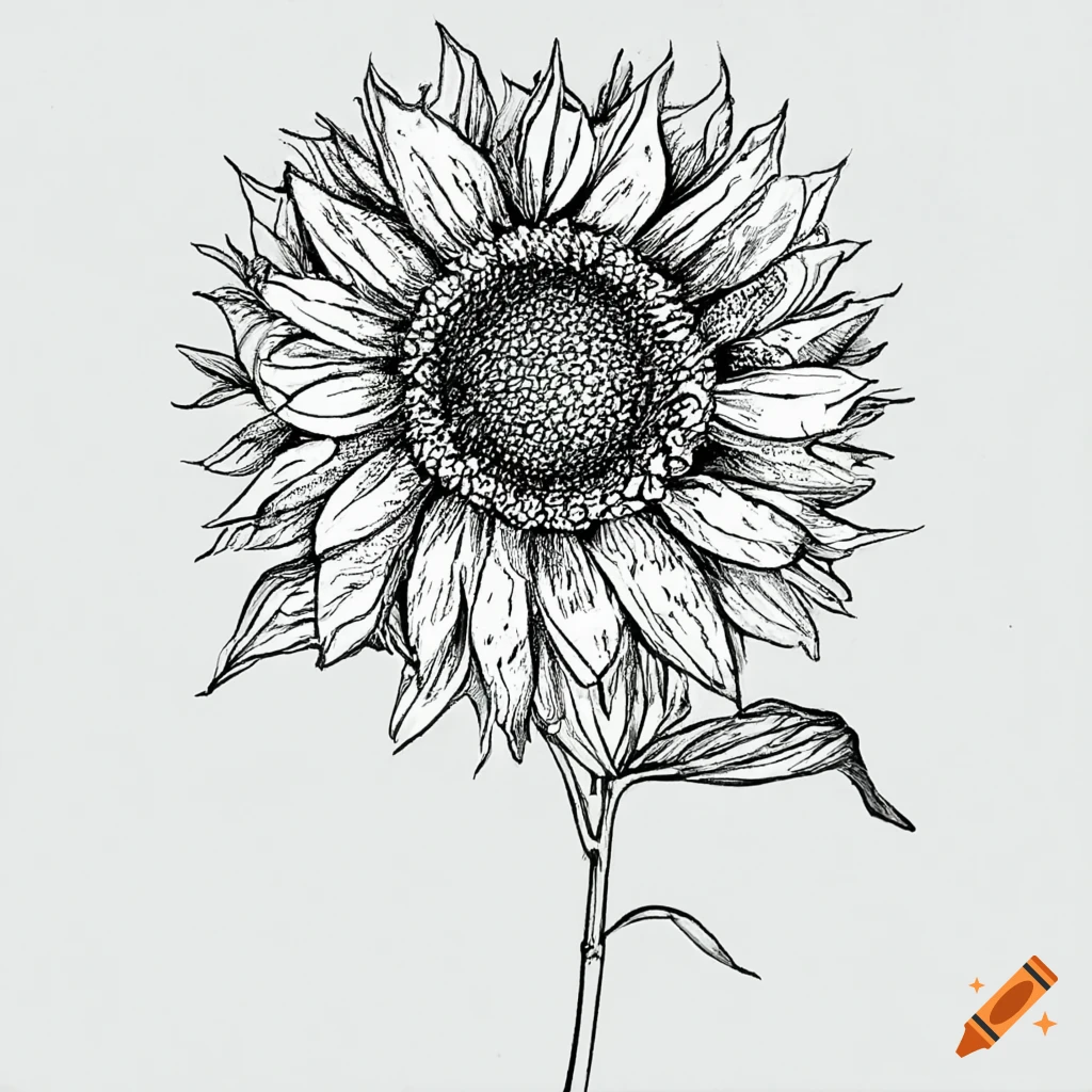 Small Sunflower Drawings | Best Flower Site