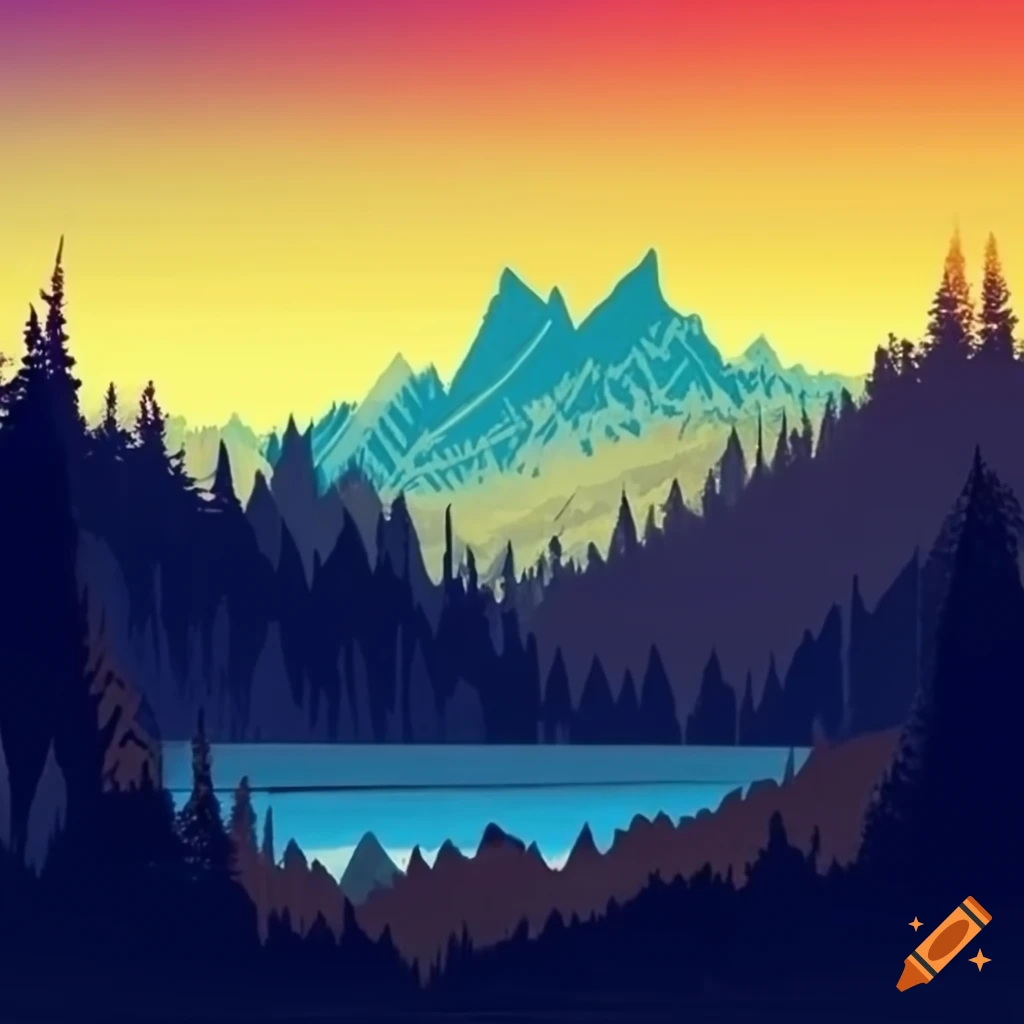 Create 10 landscape images based on my saved collection on Craiyon