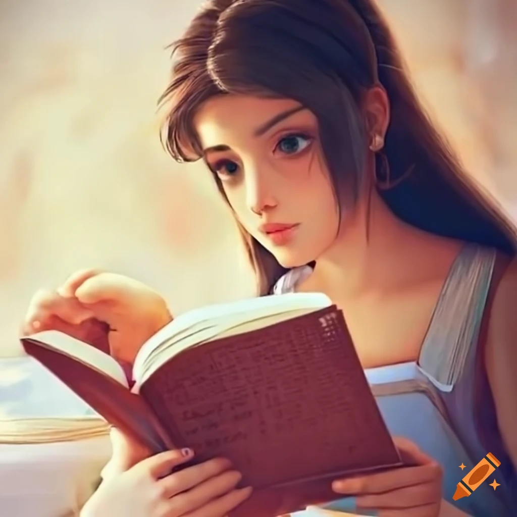 A girl sitting and reading a book called i love milen story of milen on ...