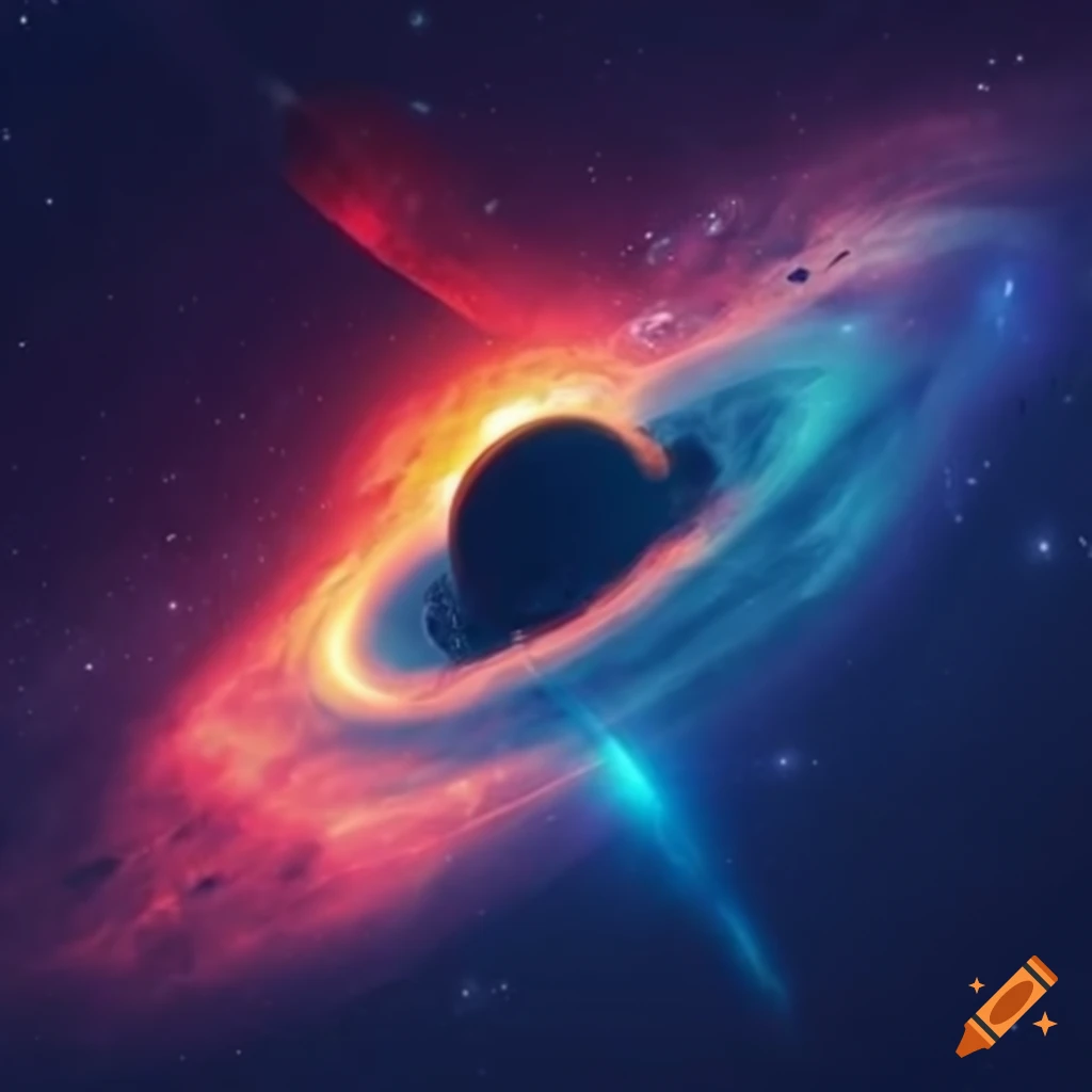 Space with many cool effects