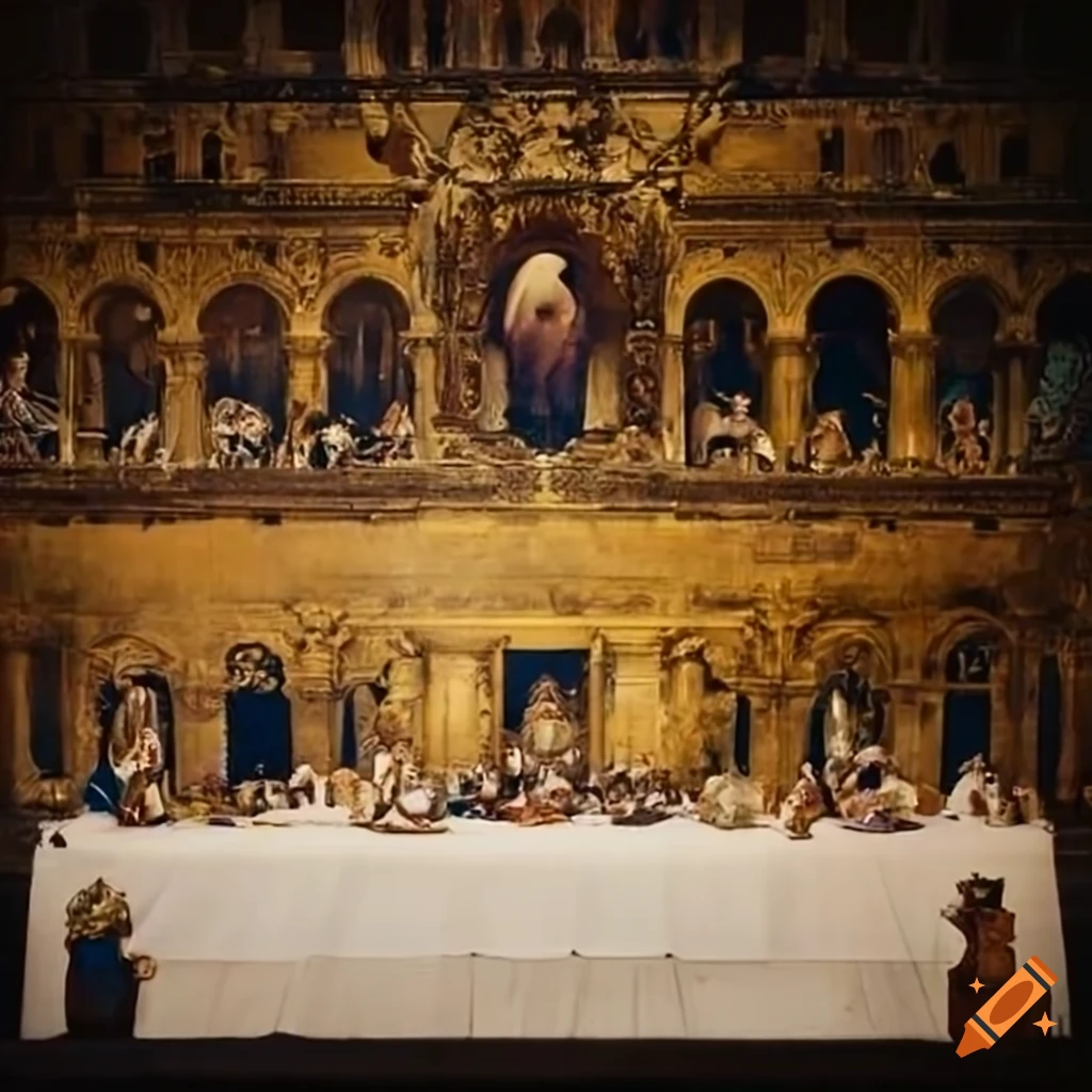 The last supper table on Craiyon