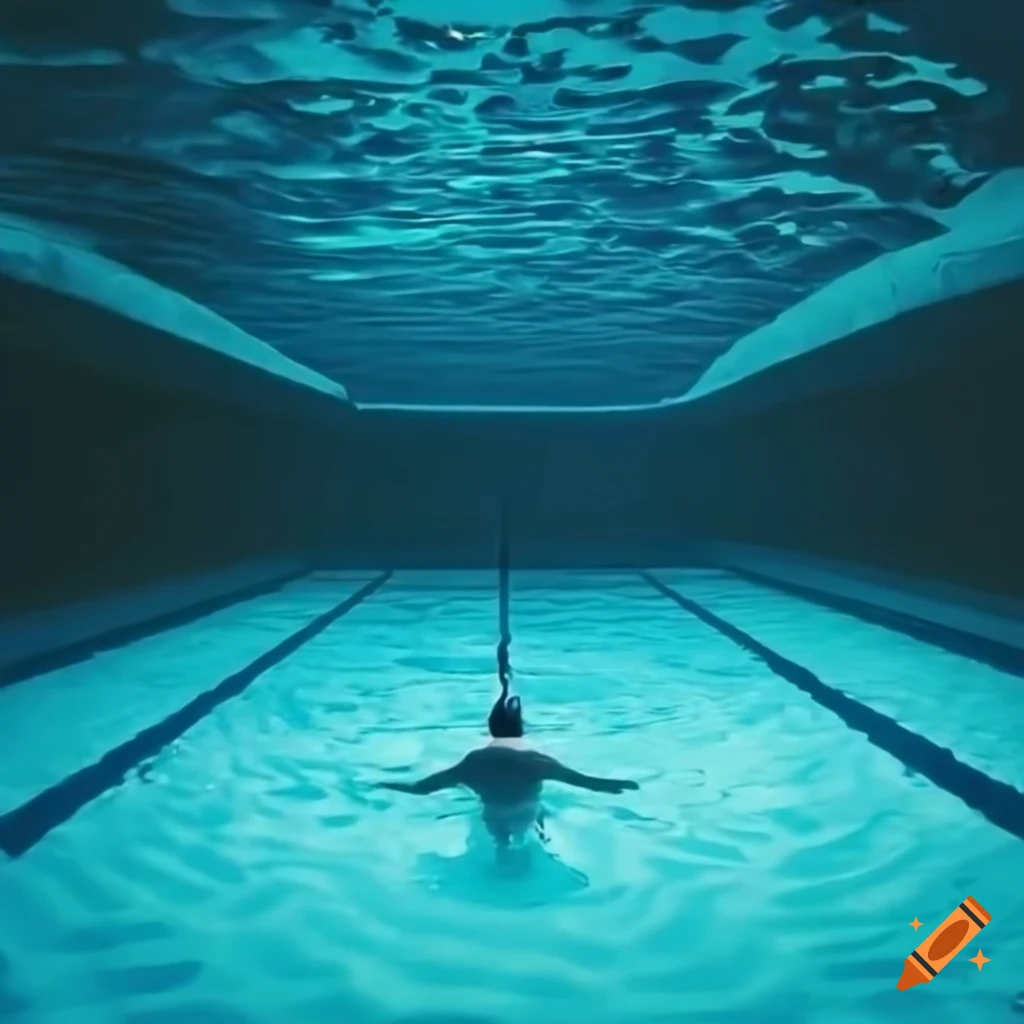 Swimming pool inside a mall on Craiyon