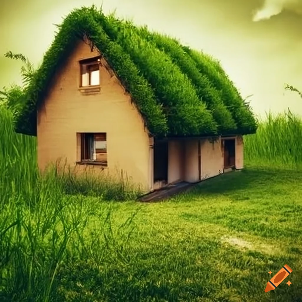 House in the middle of nothing but grass