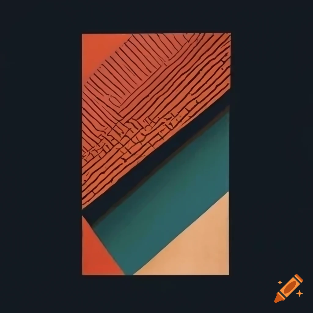 Vintage minimalist art deco poster artwork on Craiyon