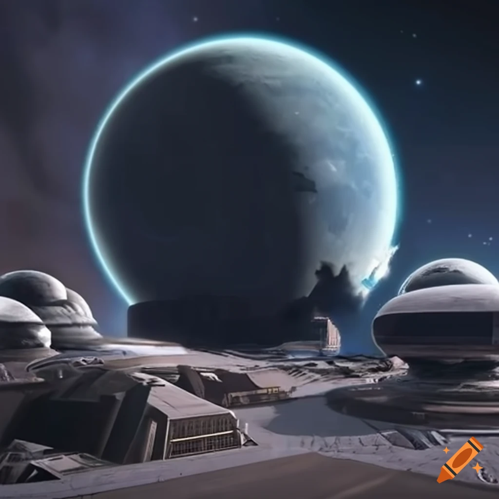 Futuristic Moon Base