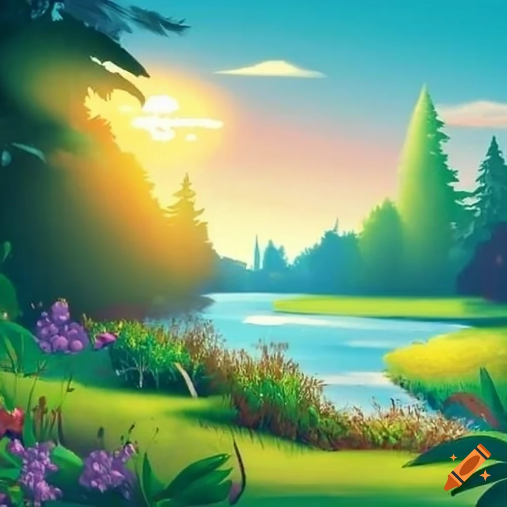 A happy peaceful scene