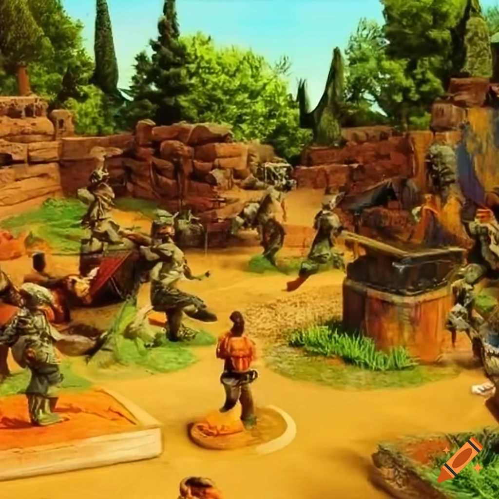 Vibrant Battleground Scene on Craiyon