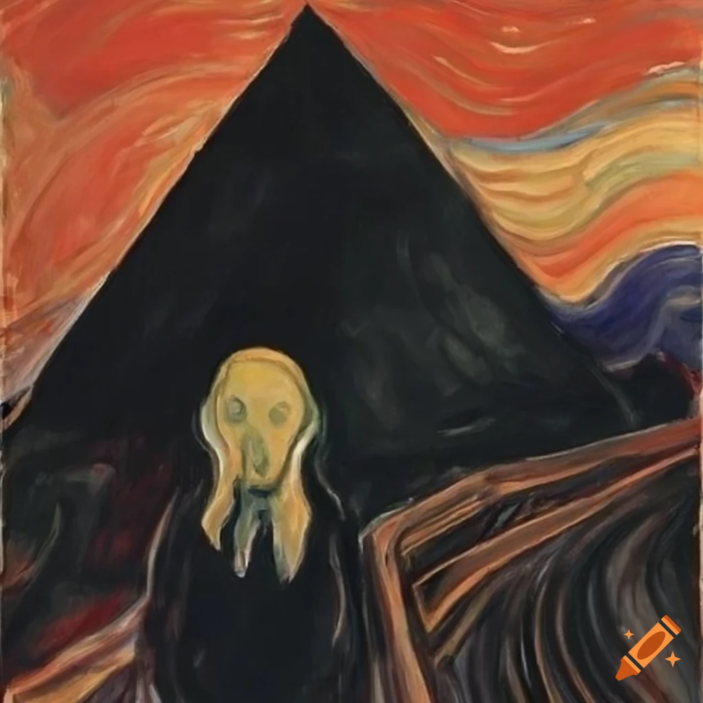 Black pyramid art by edvard munch