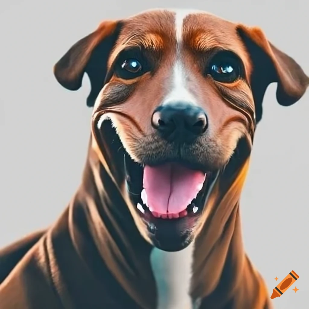 Dog happy on Craiyon