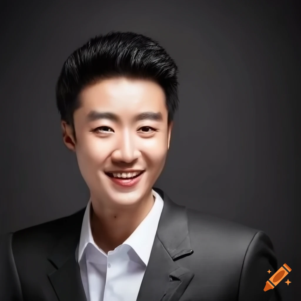 Portrait of sun wukong smiling at the camera dressed as a businessman