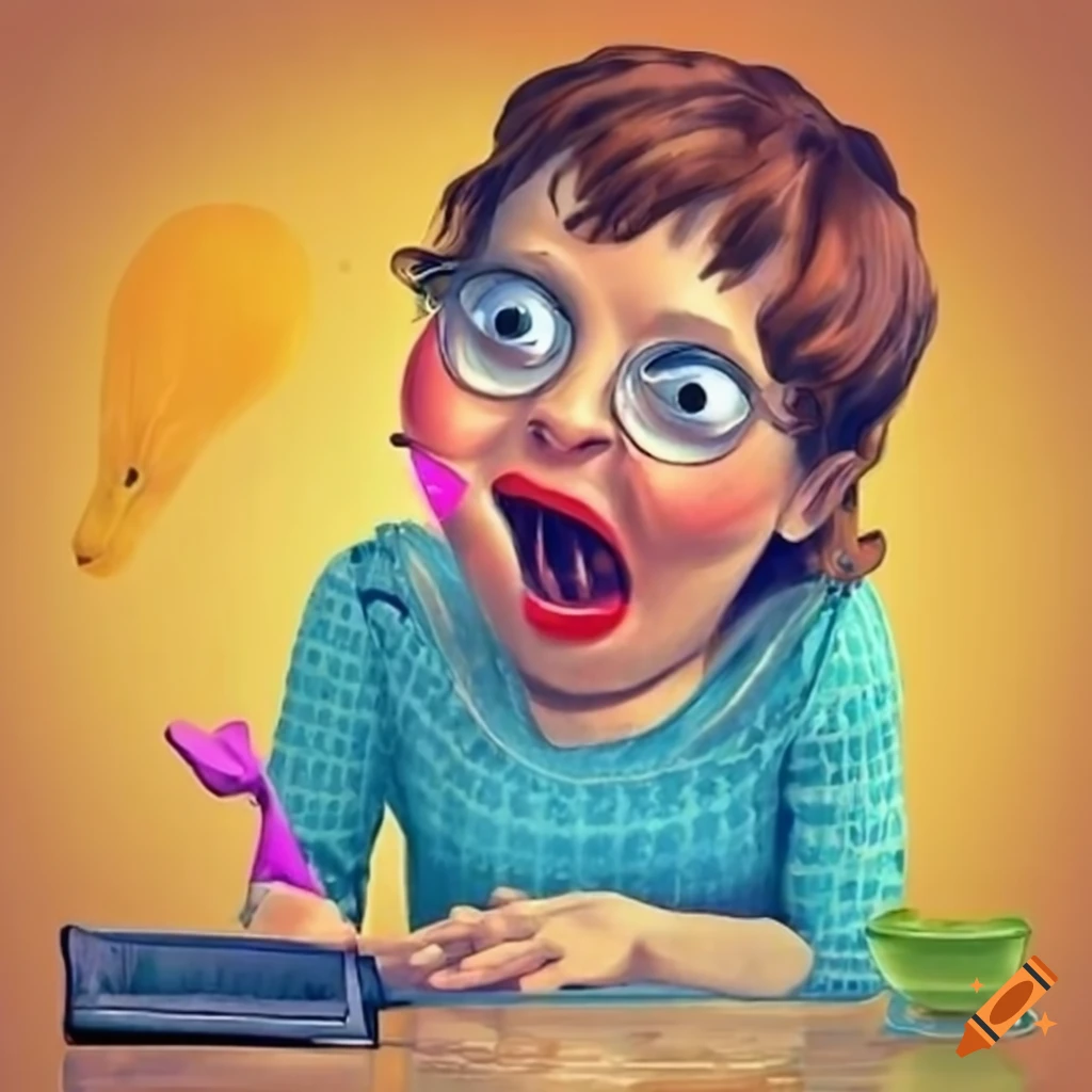 Angry Fat Lady Cartoon