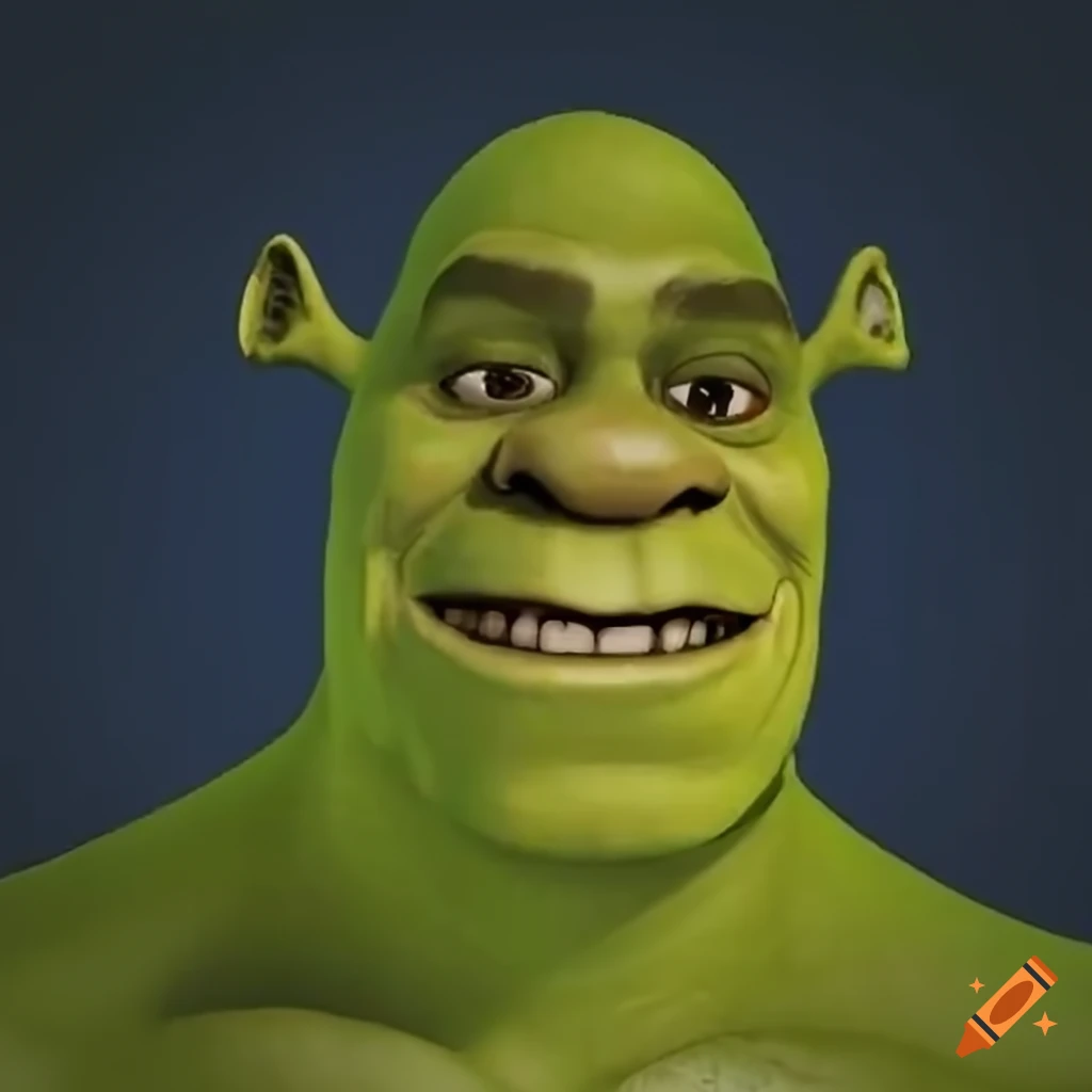 Chad buff shrek on Craiyon