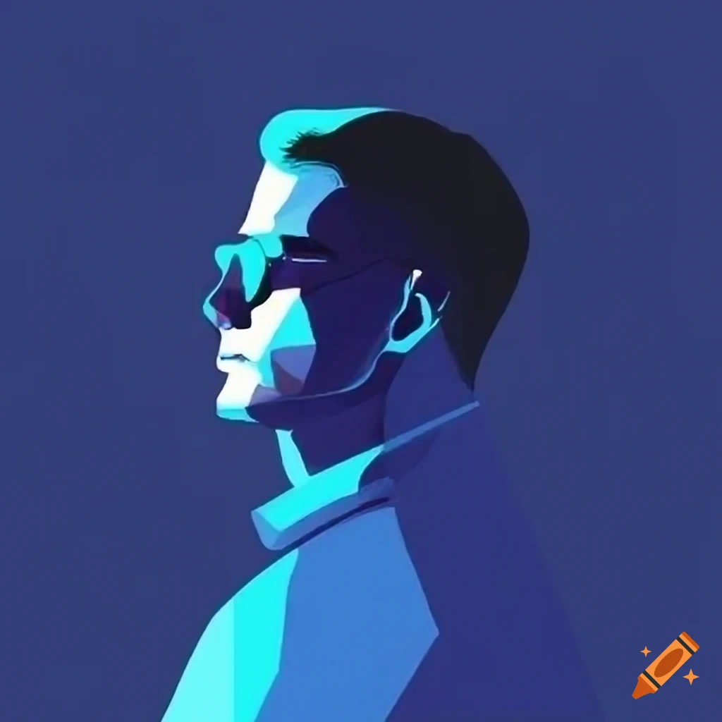 A minimalist profile silhouette for a man professional microsoft account