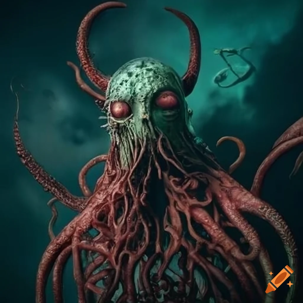 Lovecraft star-spawn on Craiyon