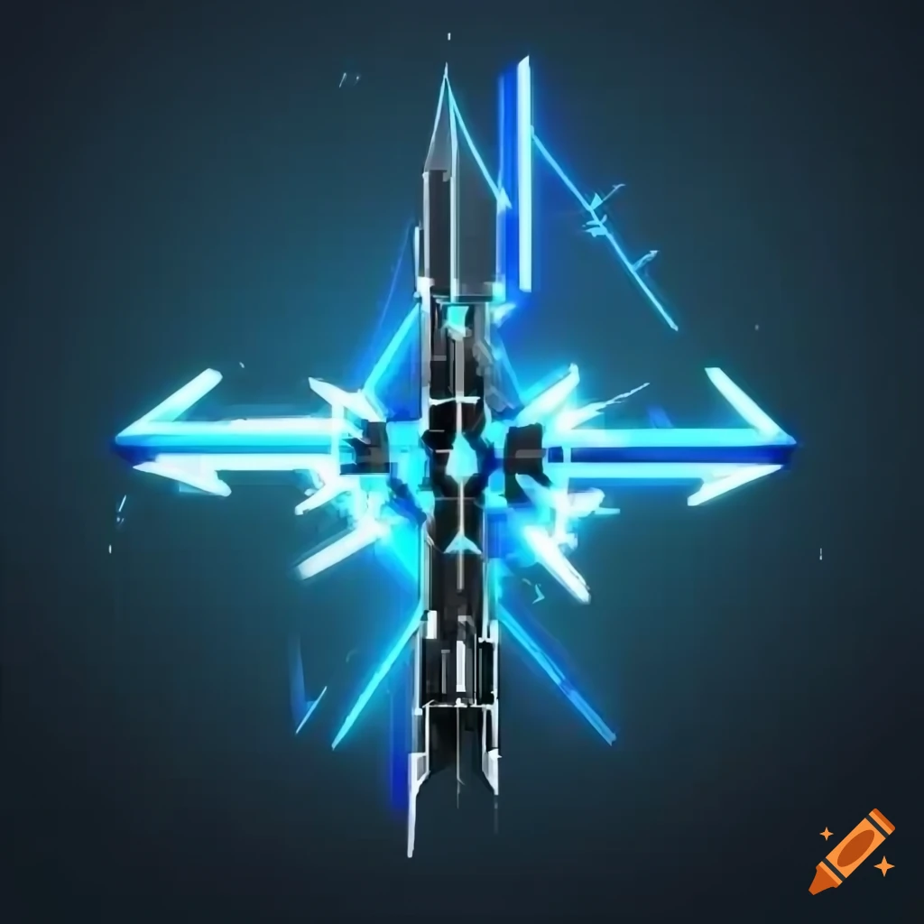 Futuristic Straight-Edged Halberd weapon with glowing energy edge ...