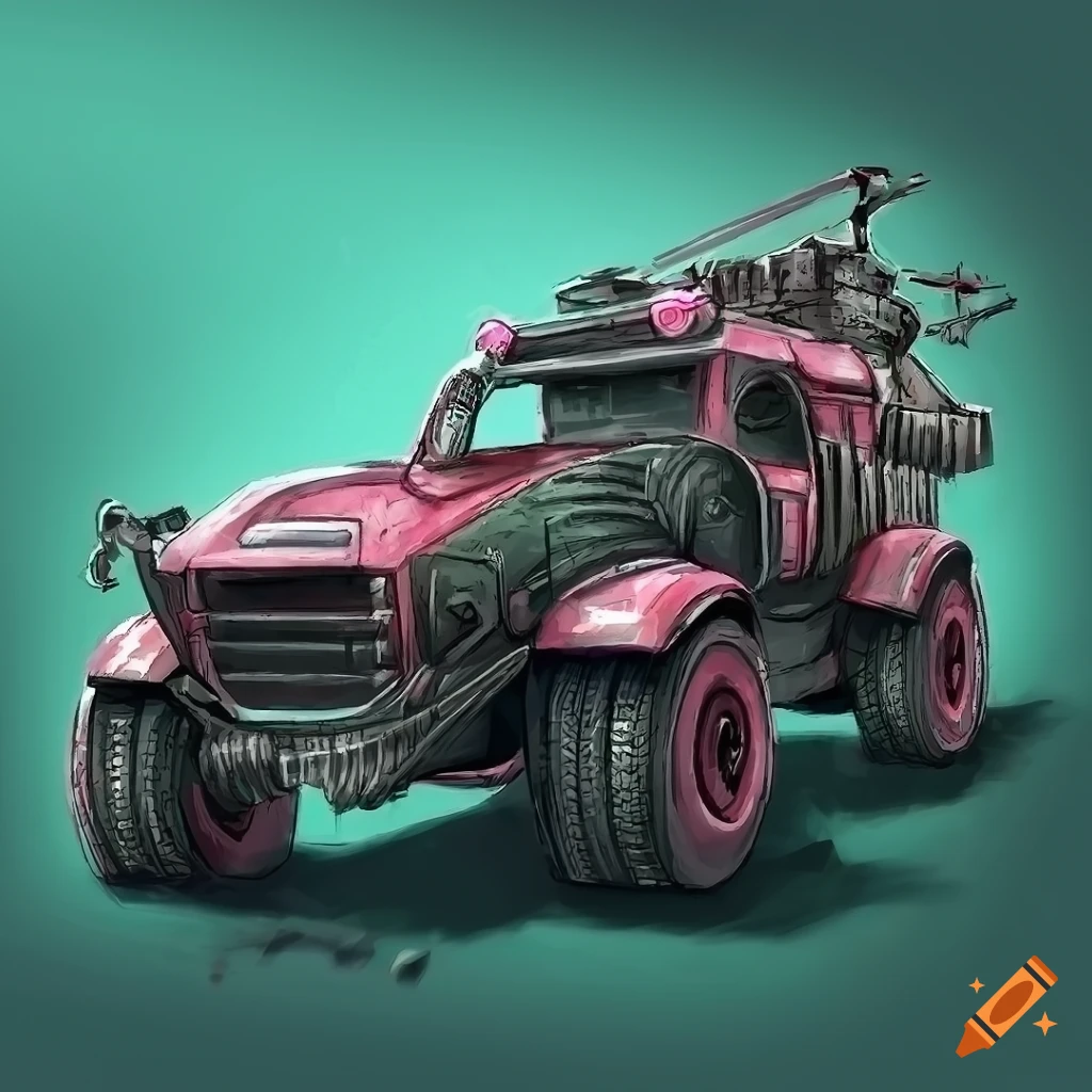 Firetruck fire engine, armor plates, battlecar madmax twistedmetal ...