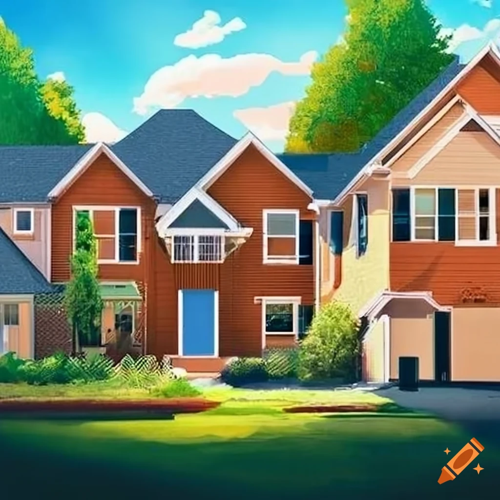 Sprawling residential districts on Craiyon