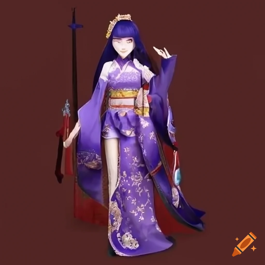 Raiden ei shogun dressed in traditional chinese clothes