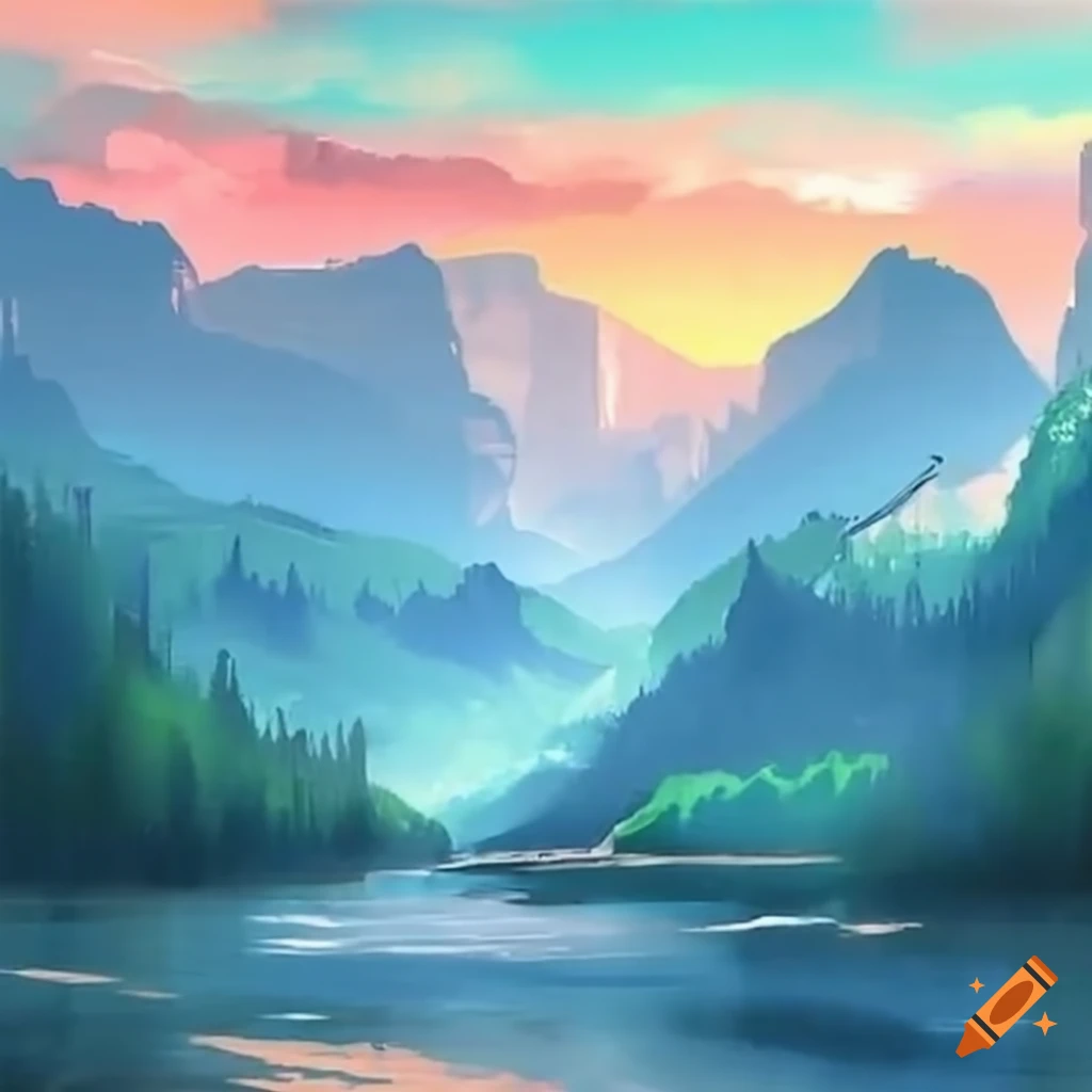 Custom-designed landscapes on Craiyon