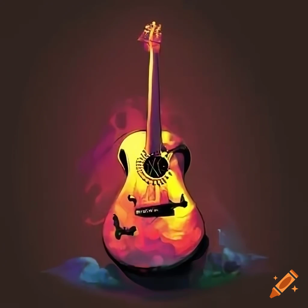 Guitar art creativity on Craiyon