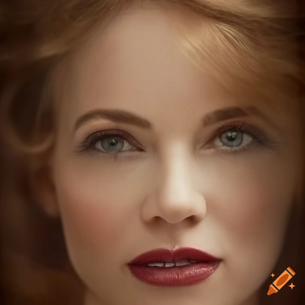 E.D. Donahey, closeup face, glamour portrait on Craiyon