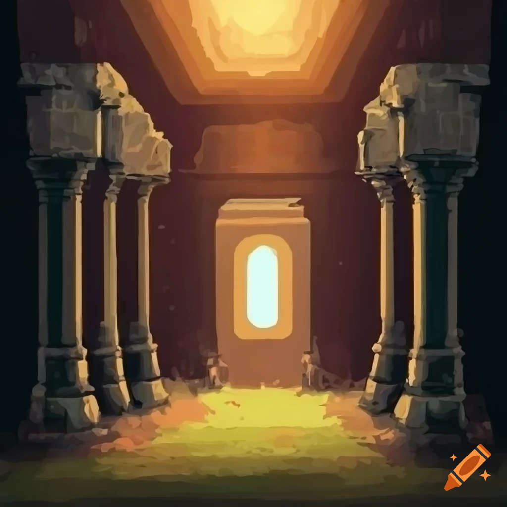 Antique ruins background for 2d rpg video games broken columns daylight ...