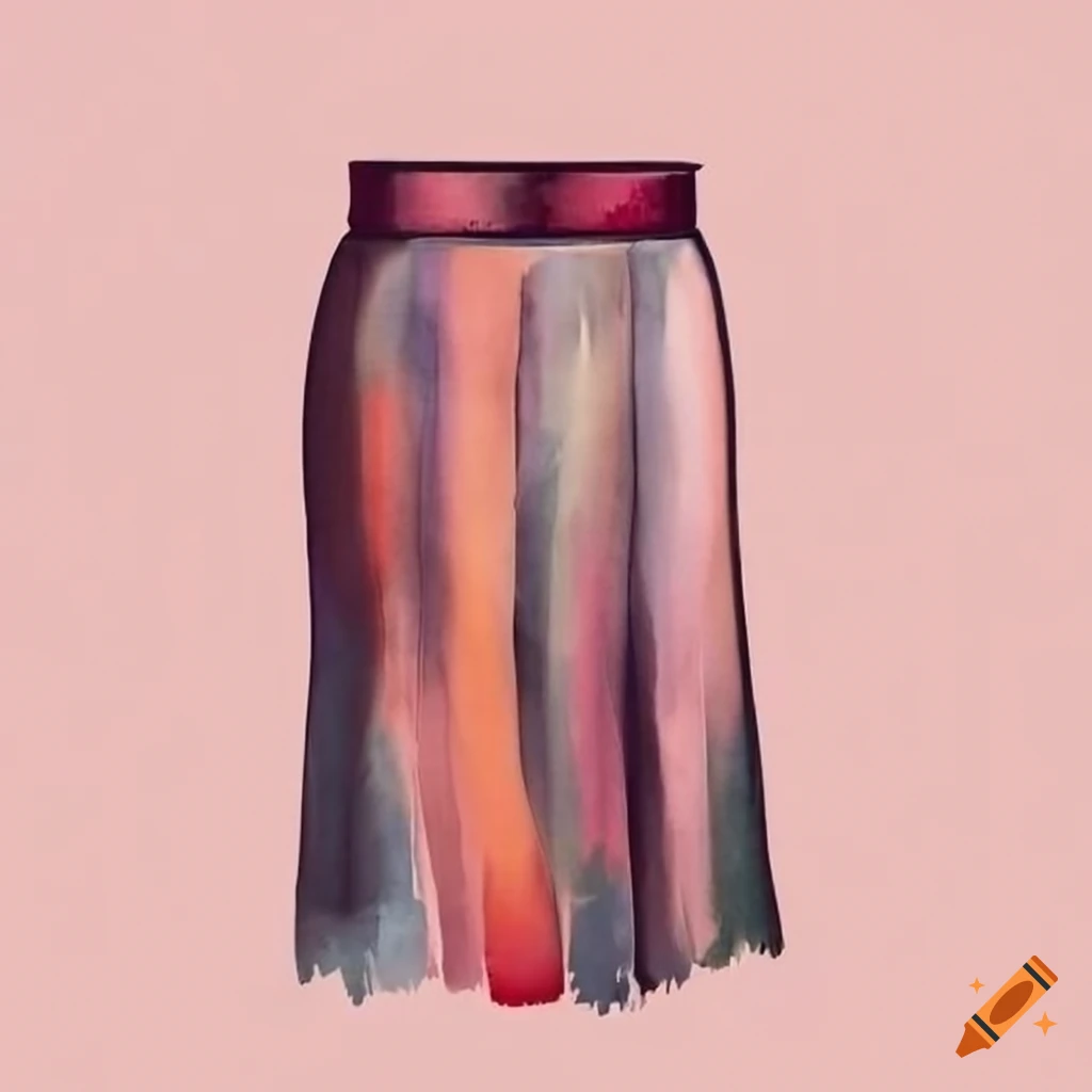 Knee-length pencil skirt