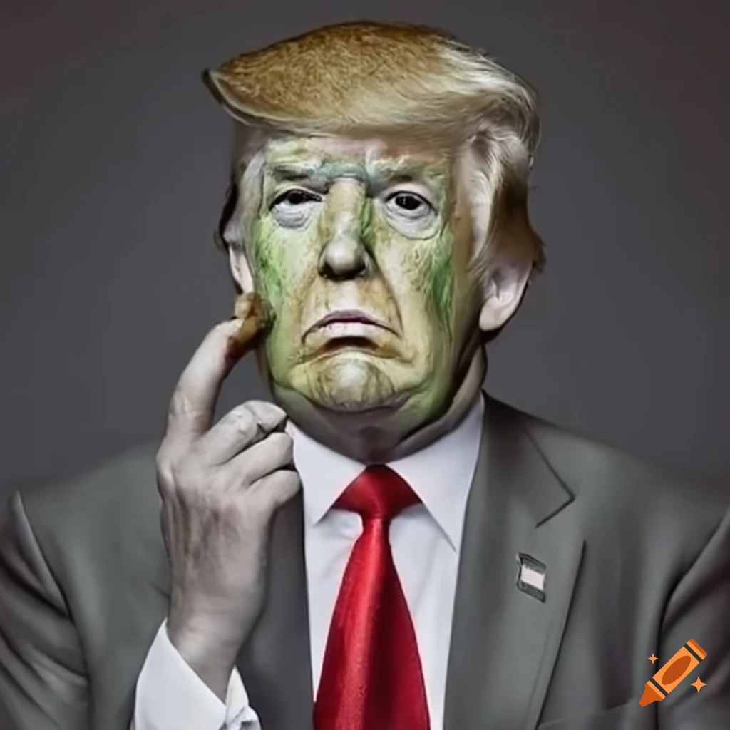 Portrait of donald trump as a lizard man on Craiyon