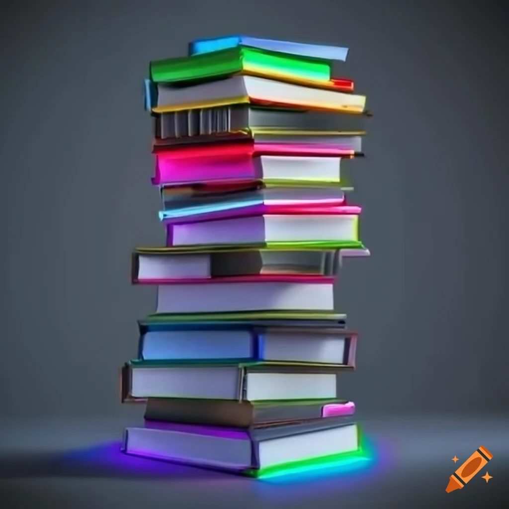Rgb gaming stack of books